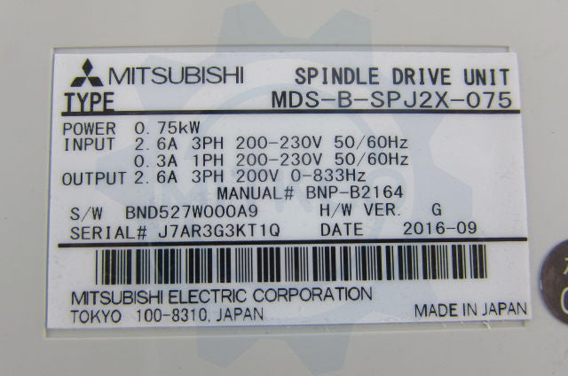 MDS-B-SPJ2X-075 Mitsubishi servo drive – MITKCO